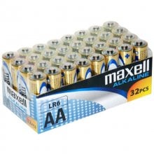 Maxell Alkaline Pack Pilas AA LR6 32 Unidades | PcComponentes.com