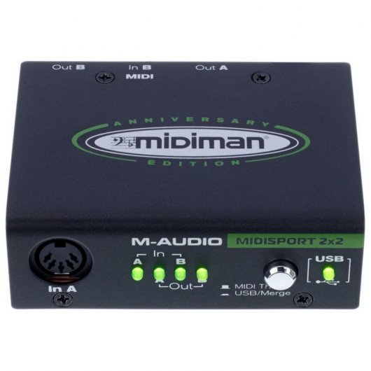 M-Audio MidiSport 2 x 2 USB Interface Midi | PcComponentes.com
