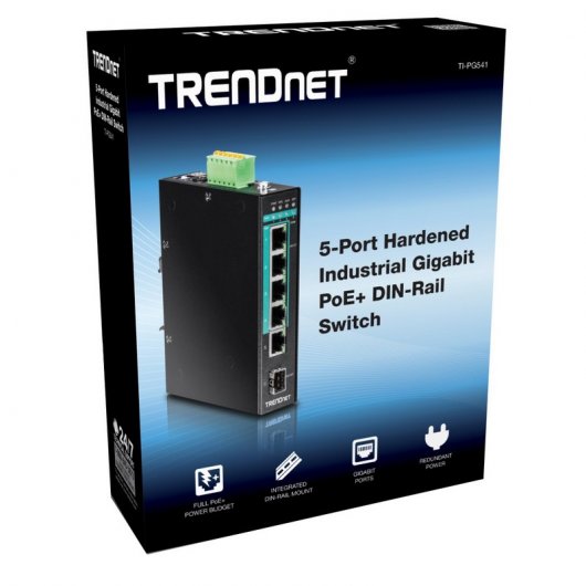 TrendNet TI-PG541 Switch DIN-Rail Gigabit Industrial 5 Puertos ...