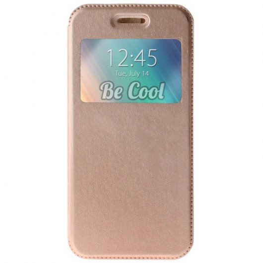 Becool Funda Libro View Cover Dorada para iPhone 6/6S