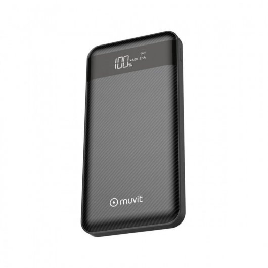 Muvit Powerbank 10000mAh Quick Charge 3.0 Negra | PcComponentes.com