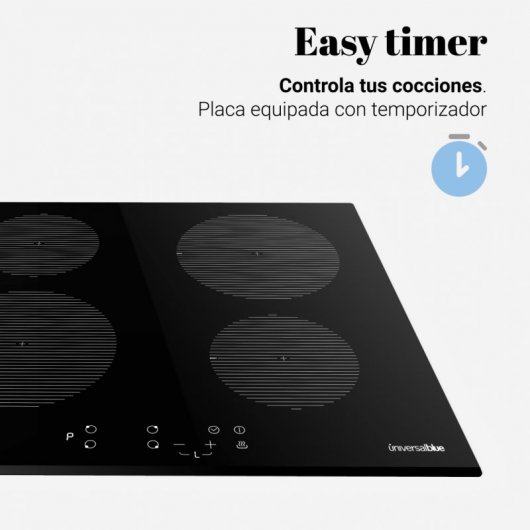 Universal Blue Meissa 4072 Placa Inducción 4 Zonas 60cm Negra ...