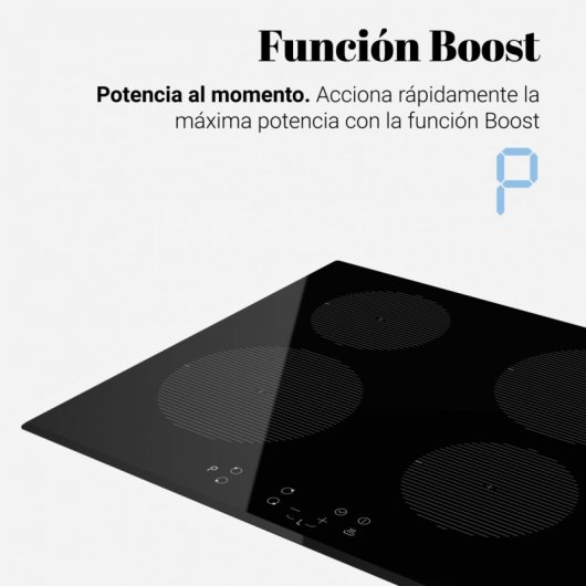 Universal Blue Meissa 4072 Placa Inducción 4 Zonas 60cm Negra ...