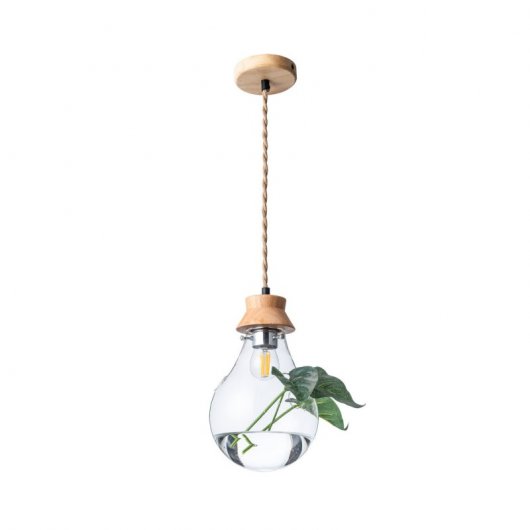 Iluzzia Lámpara Colgante De Madera Y Cristal Kathu Bumbieris Iluzzia ...