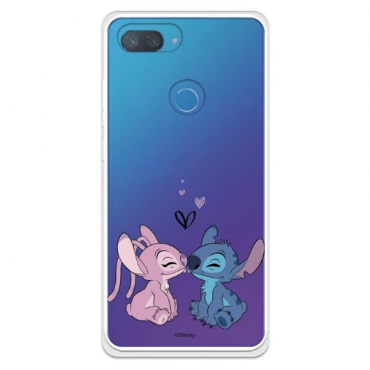 Funda Para Xiaomi Mi 8 Lite Oficial De Disney Angel & Stitch Beso ...
