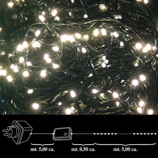 Luces Navidad 100 Leds Luz Cálida Interior / Exterior Ip44 ...