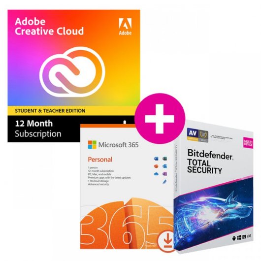 Adobe Creative Cloud All Apps Education + Microsoft 365 Personal ...