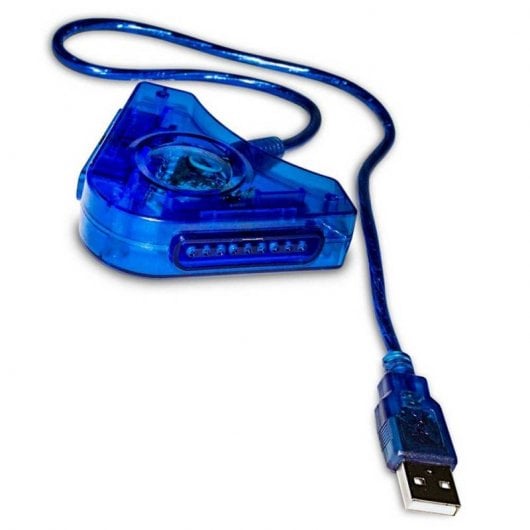 OcioDual Adaptador USB Doble Mando PS1/PS2/PSX a PC Windows 7/10 Azul ...