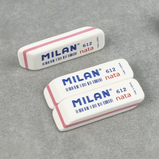 Milan Caja de 12 Gomas de Borrar Nata 612 Biseladas | PcComponentes.com