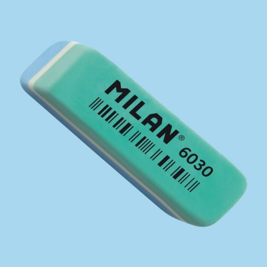 Milan Caja de 30 Gomas de Borrar Nata 6030 Biseladas Bicolor Colores ...