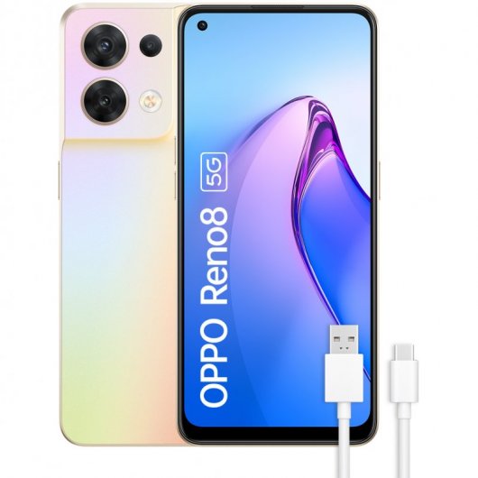 OPPO Reno8 5G 8/256GB Dorado Libre + Cable USB 3.1 Type-C ...