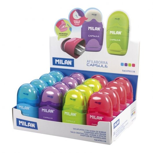 Milan Capsule Caja Expositora de 16 Afilaborras Colores Surtidos ...