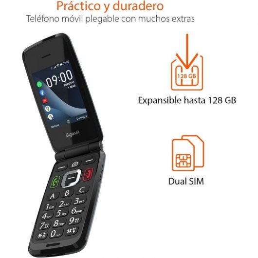 Gigaset GL7 Teléfono para Mayores Gris | PcComponentes.com