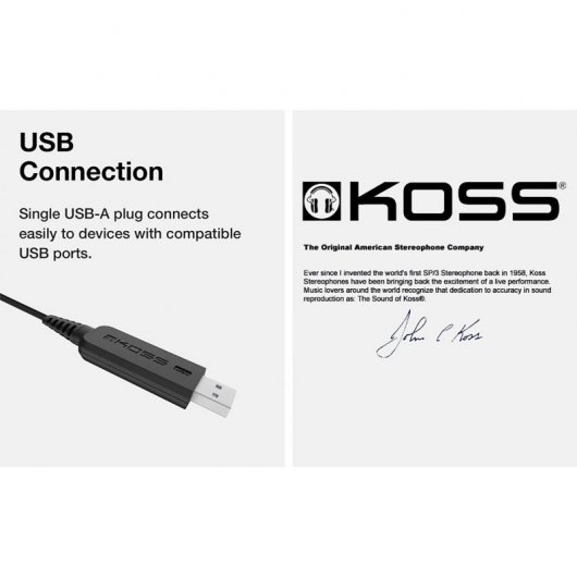 Koss SB45 USB Auriculares con Micrófono Grises | PcComponentes.com