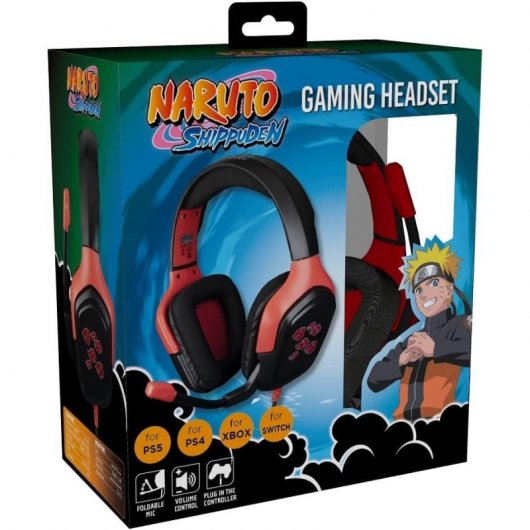 Konix Naruto Akatsuki Auriculares Gaming Multiplataforma Negro/Rojo ...
