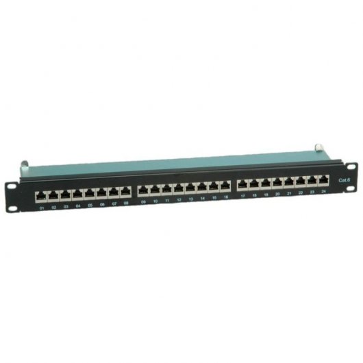 Value Panel de Parcheo Cat.6 STP 24 Puertos RJ45 1U 19" Negro ...