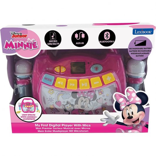 Lexibook Disney Minnie Mouse Enceinte Bluetooth portable avec deux ...