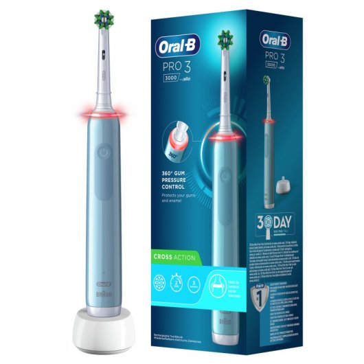 Oral-B Pro 3 3000 Cross Action Cepillo de Dientes Eléctrico Azul ...