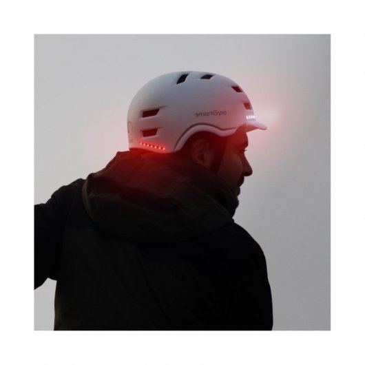 Smartgyro Helmet Max Casco Inteligente con LED Talla L Blanco ...