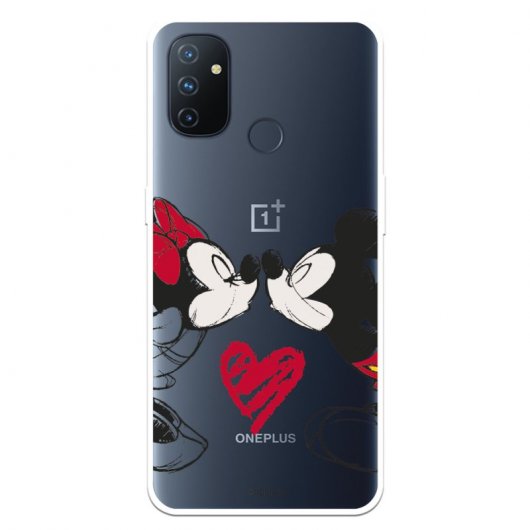 Funda Para Oneplus Nord N100 Oficial De Disney Mickey Y Minnie Beso ...