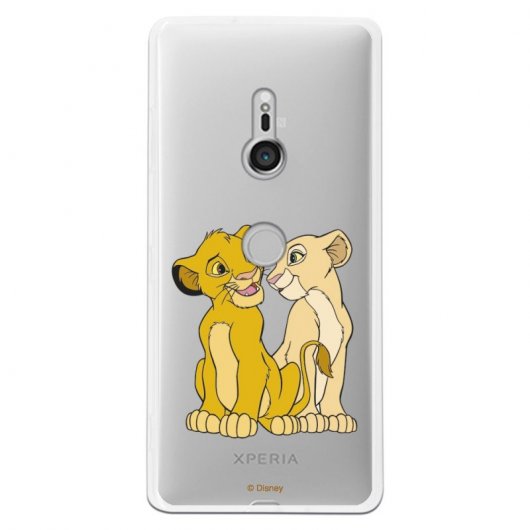 Funda Oficial Disney Simba Y Nala Transparente Para Sony Xperia Xz3 ...