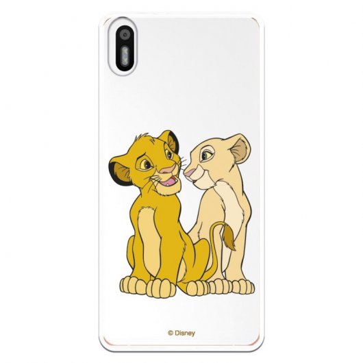 Funda Oficial Disney Simba Y Nala Transparente Para Bq Aquaris X5 - El ...