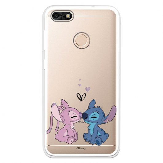 Funda Para Huawei Y6 Pro 2017 Oficial De Disney Angel & Stitch Beso ...