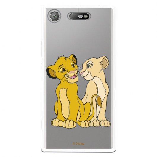 Funda Oficial Disney Simba Y Nala Transparente Para Sony Xperia Xz1 ...