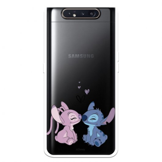 Funda Para Samsung Galaxy A80 Oficial De Disney Angel & Stitch Beso ...