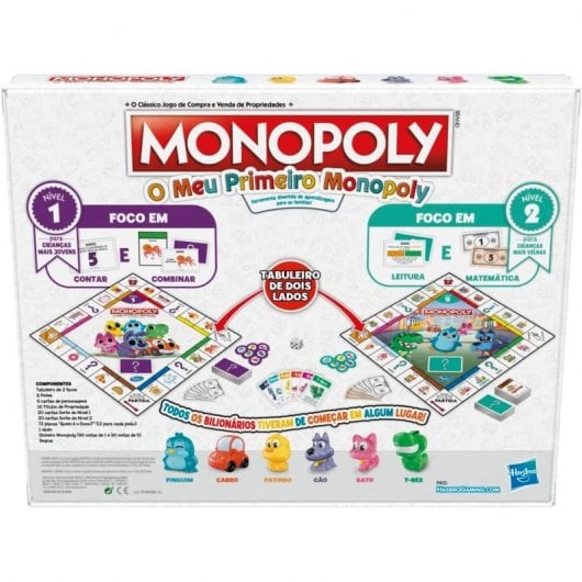Hasbro Original Monopoly Mi Primer Monopoly Juego de Mesa en Portugués ...