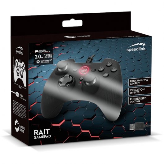 Speedlink Rait Gamepad Mando USB para Negro USB para PC/PS3/Switch ...