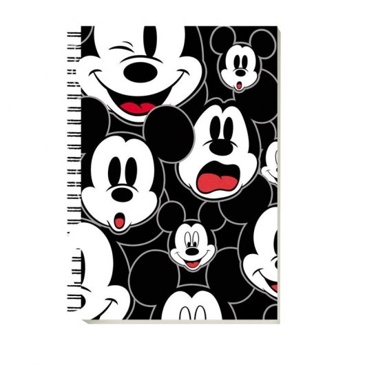 Bloc-notes Mickey Mouse Visages, noir | PcComponentes.fr