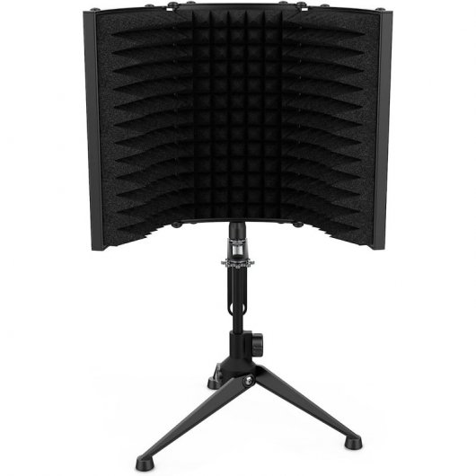 Audibax MST-10 Pantalla de Reflexión Micrófono Estudio Plegable Negro ...