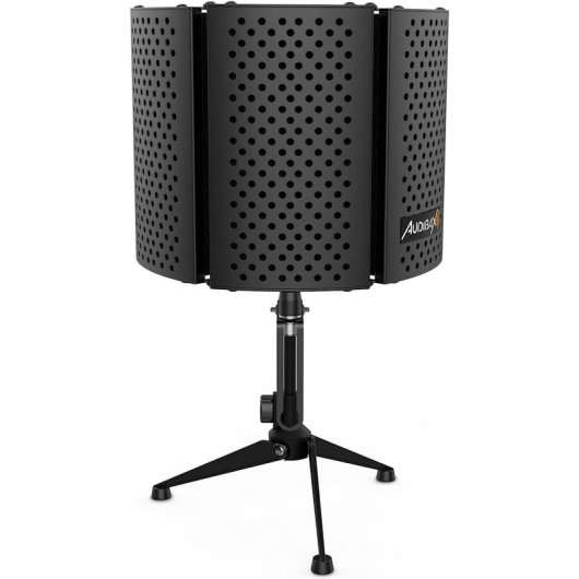 Audibax MST-10 Pantalla de Reflexión Micrófono Estudio Plegable Negro ...