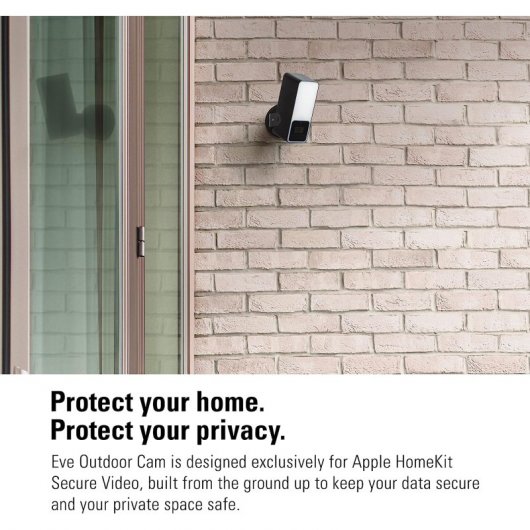 Caméra sécurisée Eve Outdoor Cam avec Spotlight et technologie vidéo ...