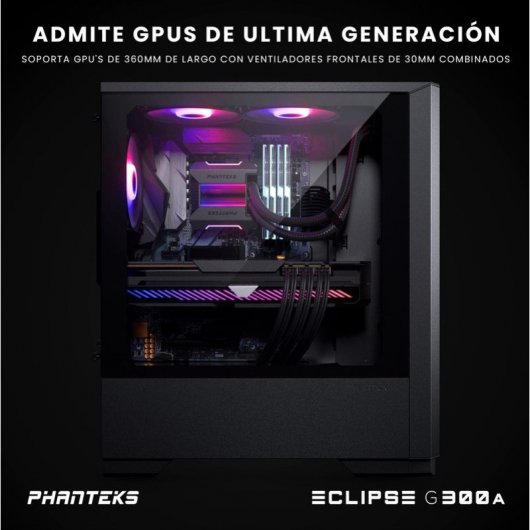Phanteks Eclipse G300A Triple DRGB Mid Tower Cristal Templado USB 3.0 ...