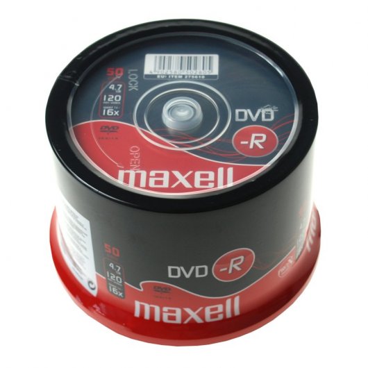 Maxell DVD-R 4,7GB 16X 50 Unidades | PcComponentes.com