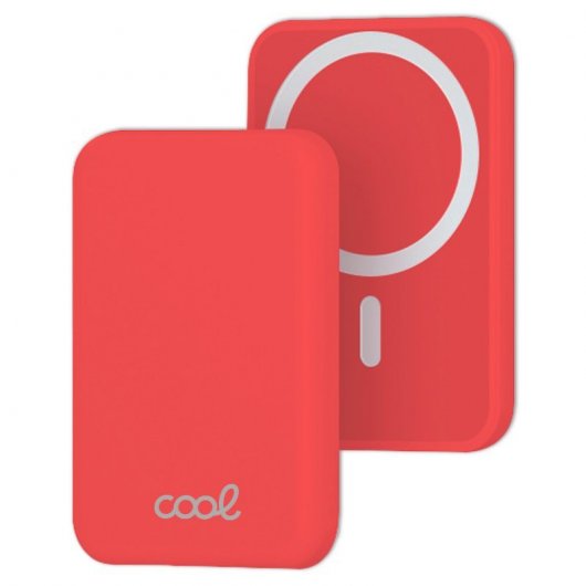Cool Power Bank Qi Magnética 5000 mAh Roja | PcComponentes.com
