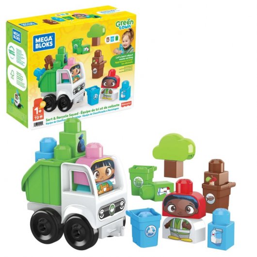 Equipe de reciclagem da Mattel Mega Bloks Green Town | PcComponentes.pt