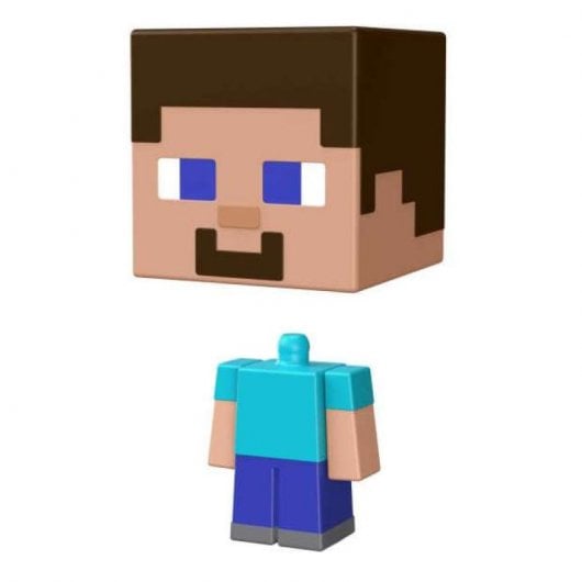 Mattel Minecraft Head Mob Mini Figurine Steve | PcComponentes.fr
