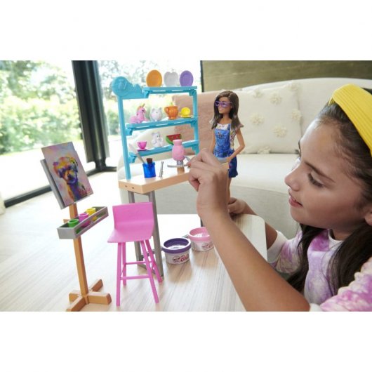 Mattel Muñeca Barbie Relax & Create Estudio de Arte | PcComponentes.com
