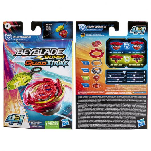 Hasbro Figura Beyblade Burst Quadstrike Kit Inicial con Top Stellar ...