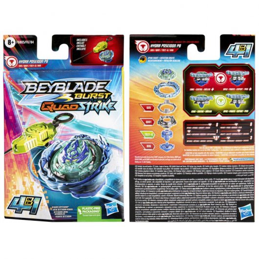 Hasbro Figura Beyblade Burst Quadstrike Starter Kit con Top Hydra ...
