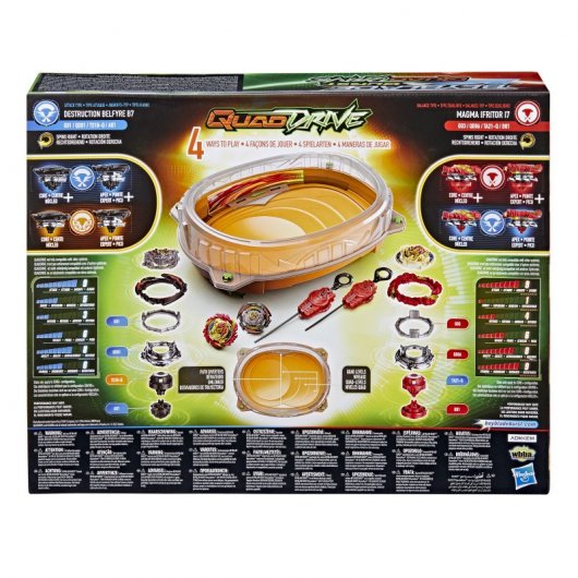 Hasbro Figura Beyblade Burst Quaddrive Set de Combate Vector Cósmico ...