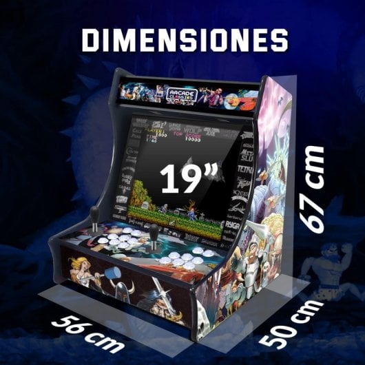 UnicView Bartop Maquina Recreativa de 19" 4:3 con 9800 Juegos Pandora Box DX 2 Plus Modelo Ghost ...