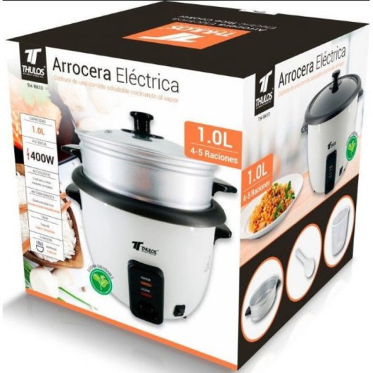 Thulos TH-RK10 Arrozeira Elétrica 1L 4-5 Porções 400W Branca ...