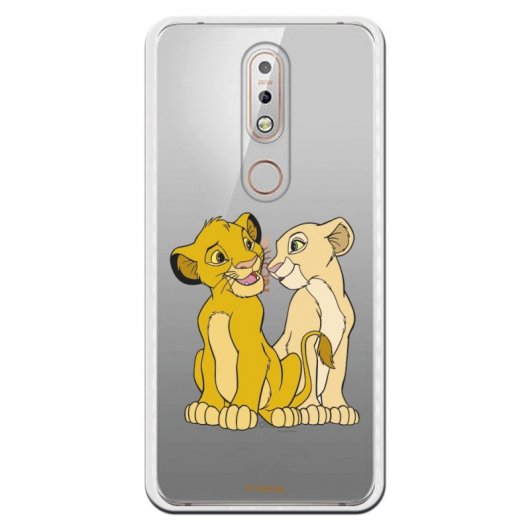 Funda Oficial Disney Simba Y Nala Transparente Para Nokia 7.1 - El Rey ...