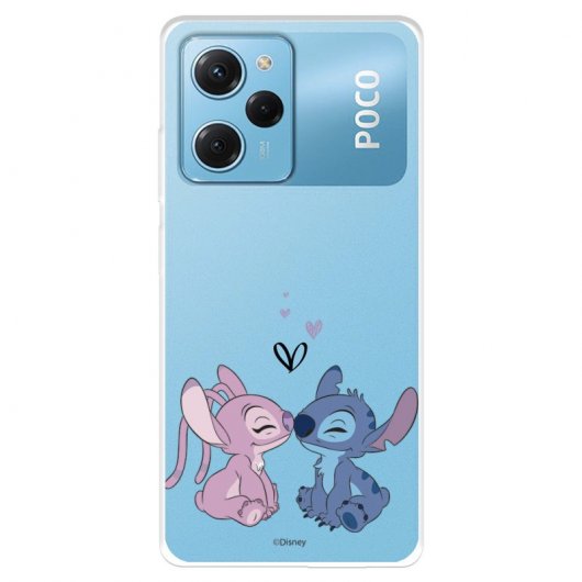 Funda Para Xiaomi Poco X5 Pro 5g Oficial De Disney Angel & Stitch Beso ...