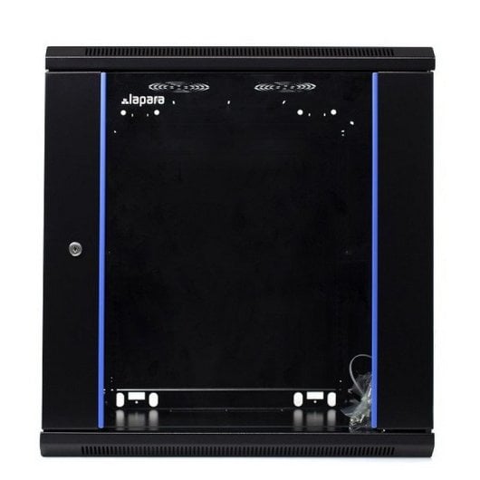 Armadio Rack a muro Lapara 12U 600x600 mm Nero porta vetro ...