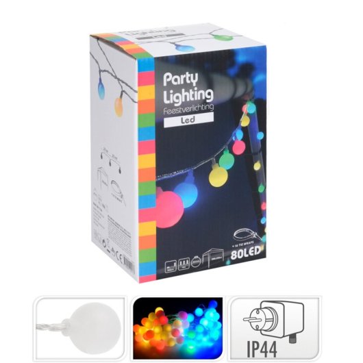 Efectoled Grinalda Exterior de Bolas LED RGB Osip 19m | PcComponentes.pt